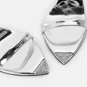 Prada Metallic High Heel Sandals