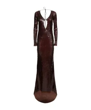 16Arlington Strappy Sequined Gown - Black