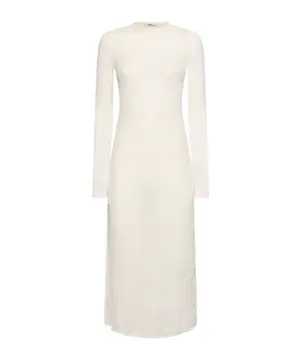 Auralee Wool Blend Long-sleeved Knit Dress