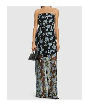 ROTATE BY BIRGER CHRISTENSEN Mermaid-print Ruffle Dress