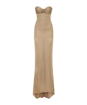 Giuseppe Di Morabito Metallic Luster Knit Sleeveless Dress