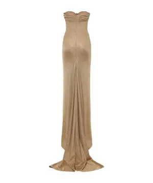 Giuseppe Di Morabito Metallic Luster Knit Sleeveless Dress