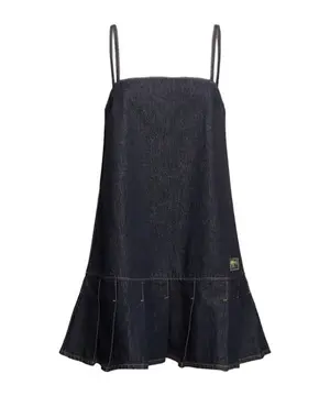 GANNI Denim Suspender Dress - Blue