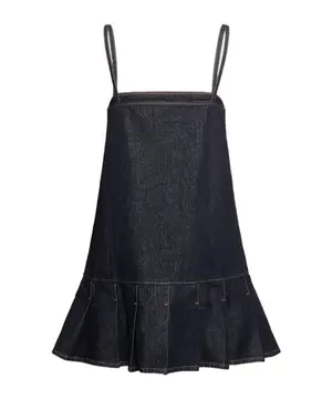 GANNI Denim Suspender Dress