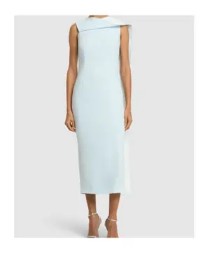 Roland Mouret Satin Crepe Midi Dress
