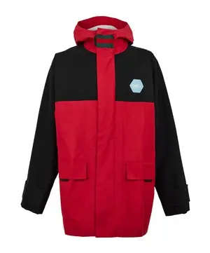 Gucci Color Blocked Parka - Red
