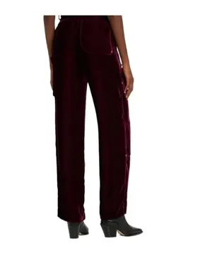 Stella McCartney Velvet Wide Leg Cargo Pants