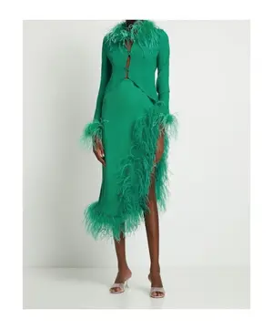 Giuseppe Di Morabito Feather Patchwork Cover-up