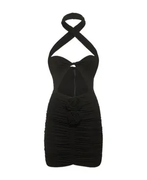Magda Butrym Neck-hanging Mini Dress - Black