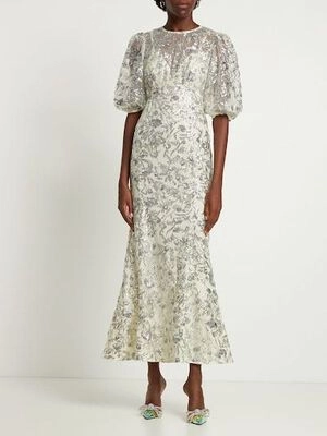 SELF-PORTRAIT Sequined Mid-length Dress