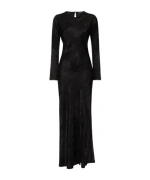 ANINE BING Freja Silk Jacquard Long Dress