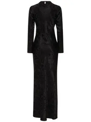 ANINE BING Freja Silk Jacquard Long Dress