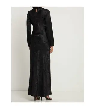 ANINE BING Freja Silk Jacquard Long Dress