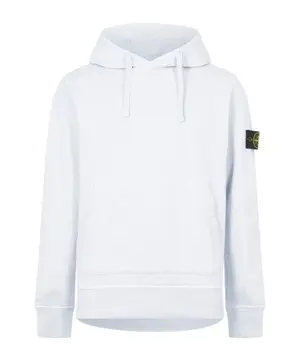 Stone Island Logo Hoodie - White