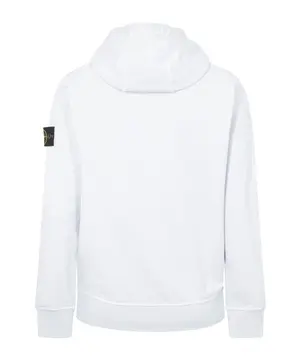Stone Island Logo Hoodie - White