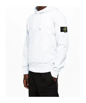 Stone Island Logo Hoodie - White