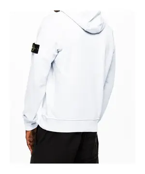 Stone Island Logo Hoodie - White
