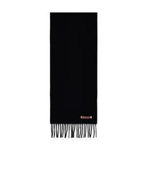 Acne Studios Logo-patch Wool Scarf - Black