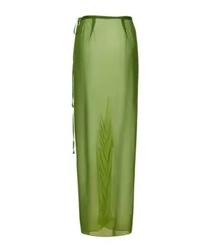 Christopher Esber Silk Chiffon Long Wrap Skirt
