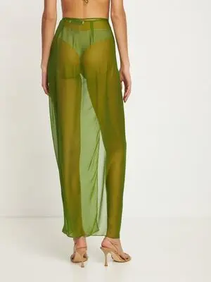 Christopher Esber Silk Chiffon Long Wrap Skirt