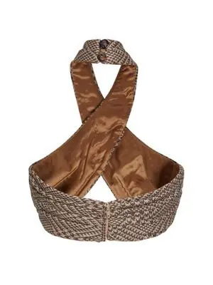 Giuseppe Di Morabito Plaid Pattern Cropped Vest