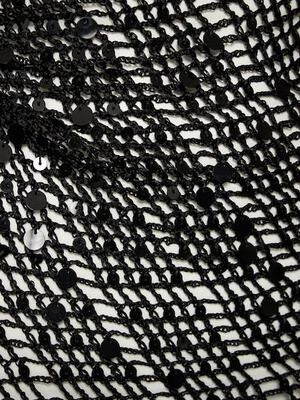 Coperni Sequins Crocheted Hollowed-out Extra-long Dress