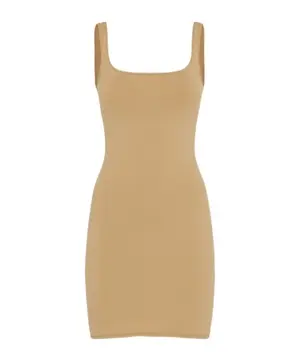 ENTIRE STUDIOS Square Neck Mini Dress - Nude