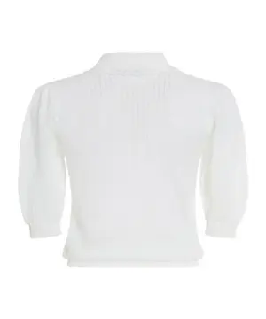 Alessandra Rich Embroidery Knitted Polo Shirt
