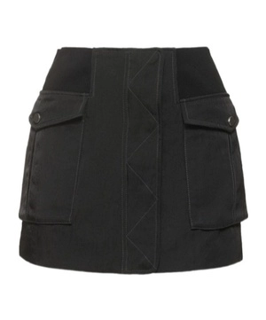 DION LEE Nylon Twill Cargo Bomber Mini Skirt