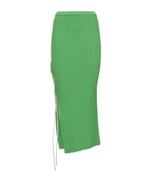 Giuseppe Di Morabito Embellished Wool Knit Midi Skirt - Green