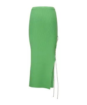Giuseppe Di Morabito Embellished Wool Knit Midi Skirt - Green