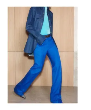 Victoria Beckham Straight Leg Stretch Viscose Trousers