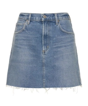 Citizens Of Humanity Beatnik Cotton Denim Mini Skirt - Blue
