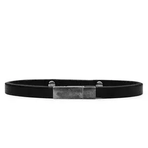 Saint Laurent Leather Id Tag Bracelet