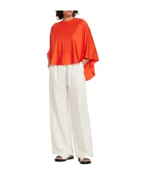 Stella McCartney Draped Fluid Viscose Satin Cape Top