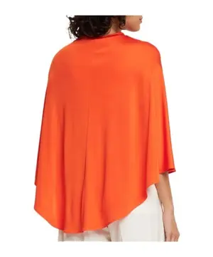 Stella McCartney Draped Fluid Viscose Satin Cape Top