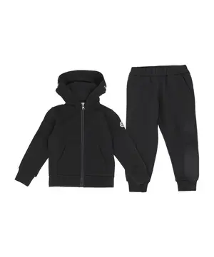 Moncler Hooded Top Long Pants Set - Black