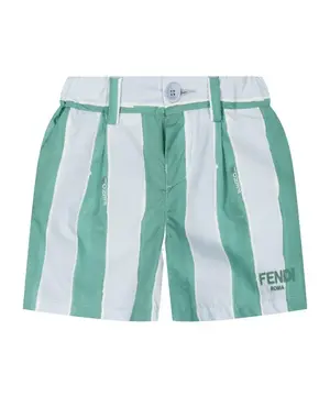 Fendi Striped Shorts - White