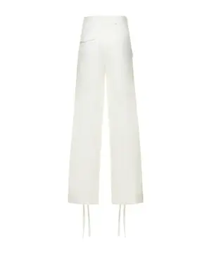 ANN DEMEULEMEESTER Waxed Cotton Wide Pants