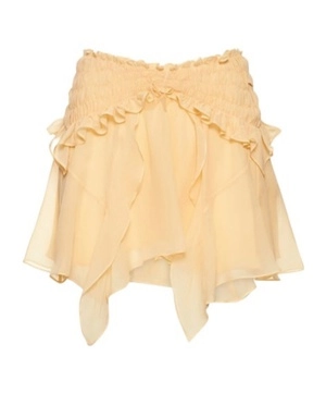Isabel Marant Étoile Ruffled Silk Mini Skirt - Nude