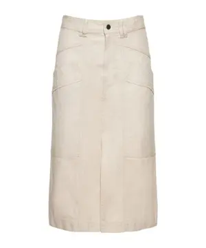 Isabel Marant Étoile Prime Cotton Trench Midi Skirt - Nude