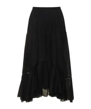 Isabel Marant Étoile Cotton Midi Skirt - Black