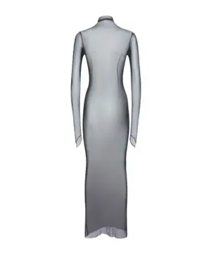 ANN DEMEULEMEESTER Aris Long Sleeve Tulle Midi Dress