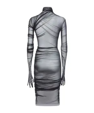 ANN DEMEULEMEESTER Ellie Tulle Midi Dress
