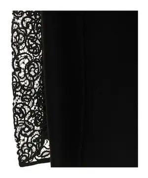 Gabriela Hearst Wool Knit Midi Skirt With Lace