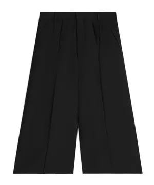 Celine Montauk Shorts In Wool And Mohair Gabardine - Black
