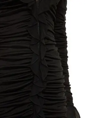 Blumarine Ruched Silk Mini Dress