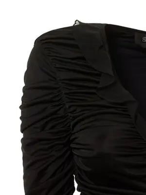 Blumarine Ruched Silk Mini Dress