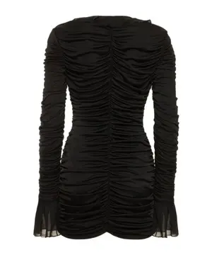 Blumarine Ruched Silk Mini Dress