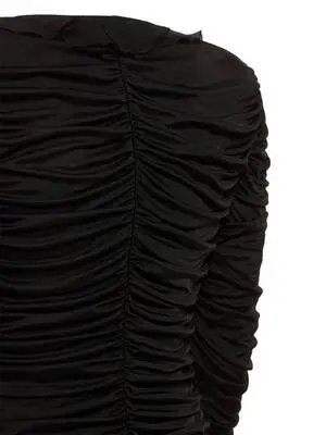 Blumarine Ruched Silk Mini Dress